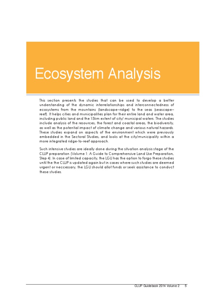 Clup Vol 2 Ecosystem Analysis Cca - DRRM Forest Ecosystem | PDF ...