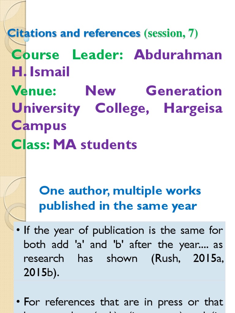 APA Citation Guidelines for Students | PDF | Ellipsis | Citation