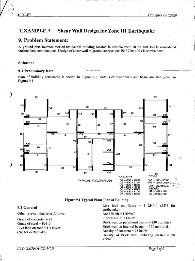 Design of shear wall | PDF