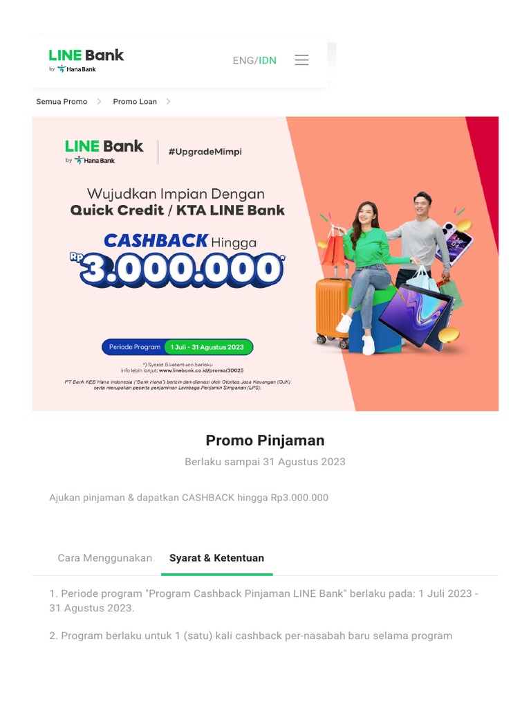 Promo Pinjaman - LINE Bank | PDF