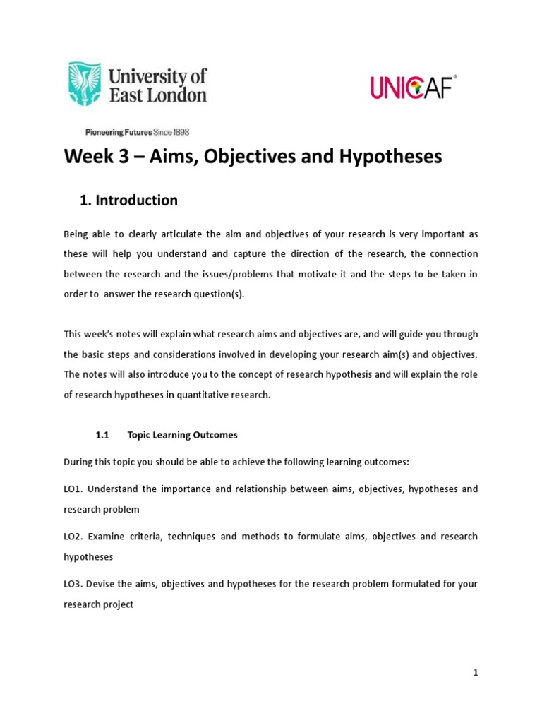 Week 3 - Topic Overview | PDF | Hypothesis | Quantitative Research
