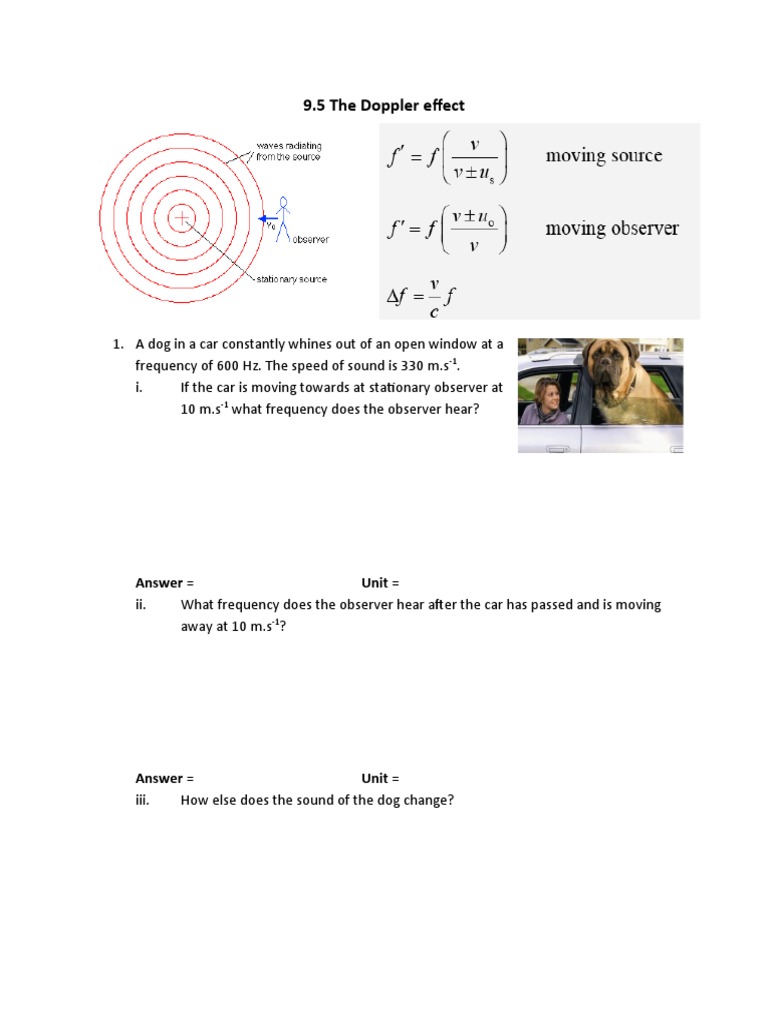 9.5 The Doppler Effect | PDF