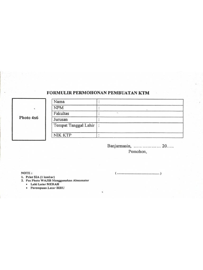 Form KTM Uniska | PDF