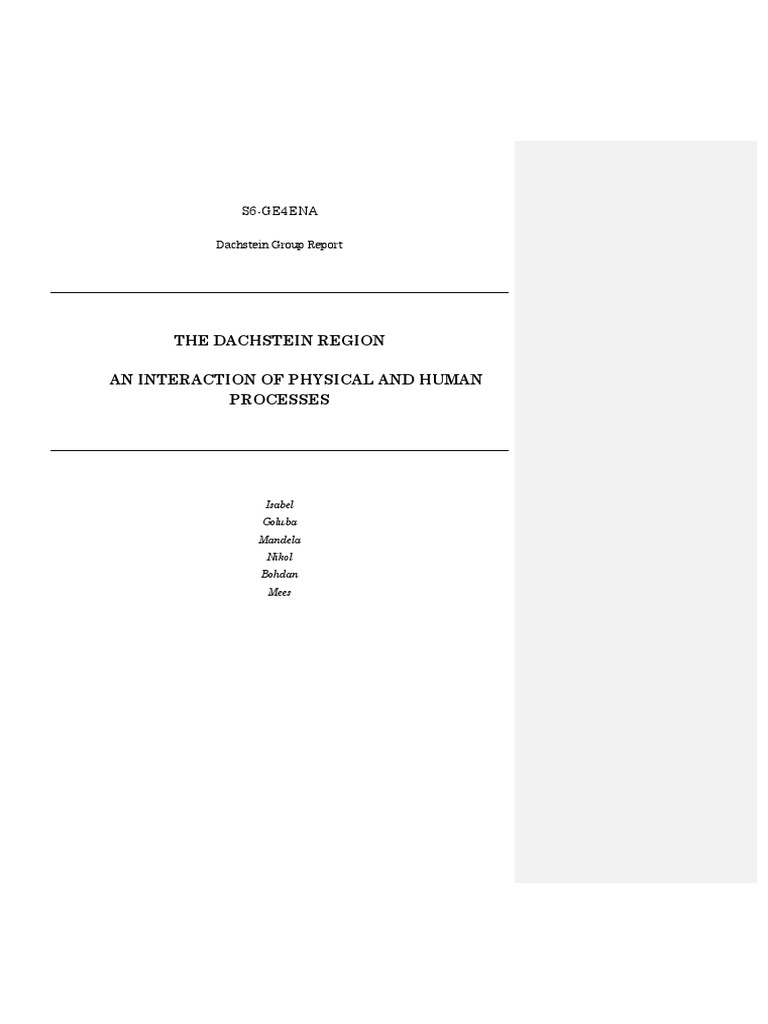 The Dachstein Report Template - Mees | PDF | Physical Geography | Earth ...