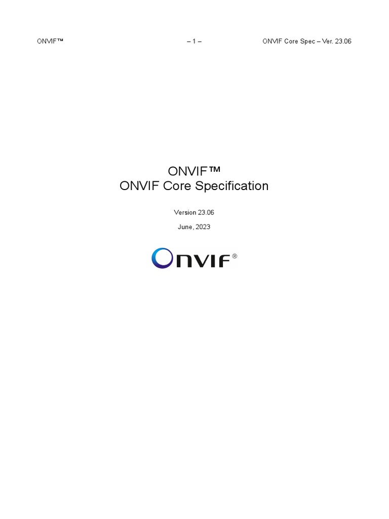 ONVIF Core Specification | PDF | I Pv6 | Soap