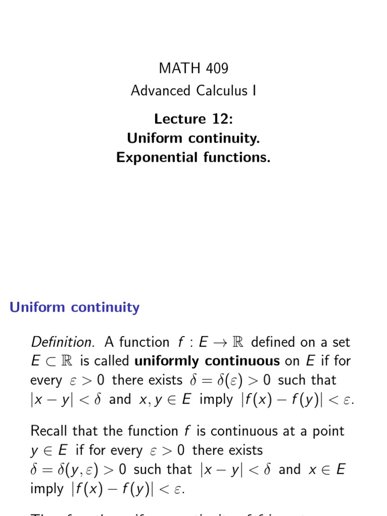 Lect2 07web | PDF | Continuous Function | Limit (Mathematics)