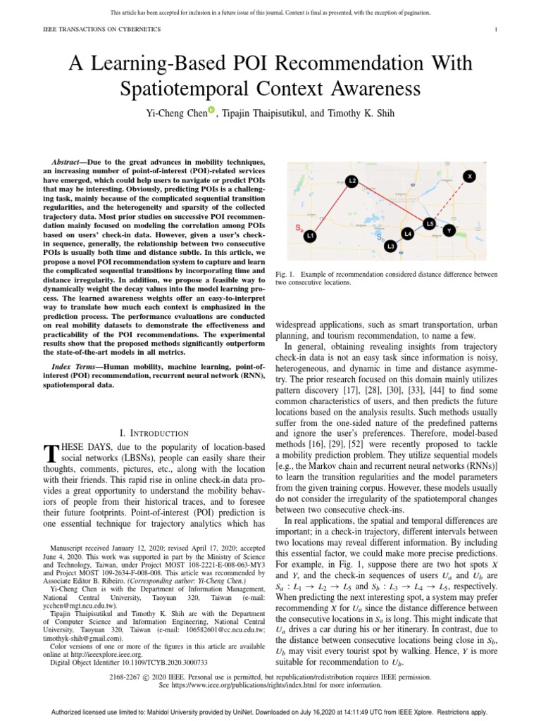 J163 A Learning-Based POI Recommendation With Spatio-Temporal Context-Awareness | PDF | Deep ...