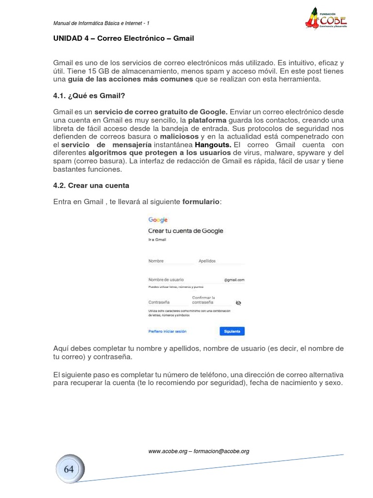 Unidad 4 - Correo Electrónico - GMail | PDF | Gmail | Spamming