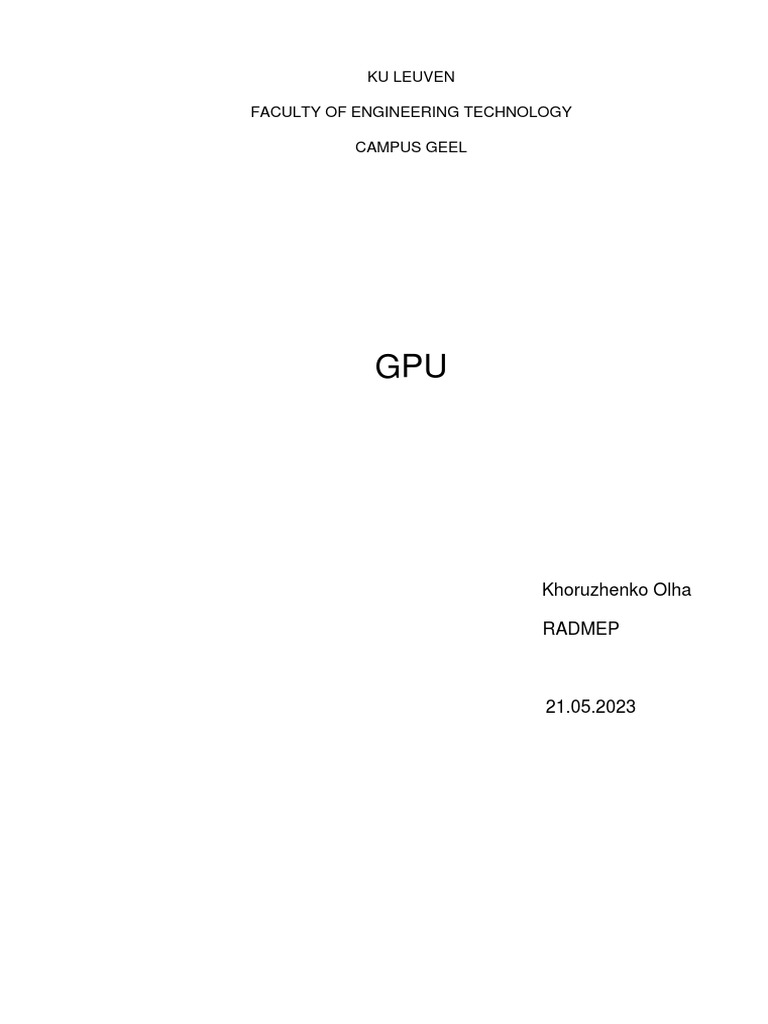 GPU Khoruzhenko | PDF | Graphics Processing Unit | Central Processing Unit