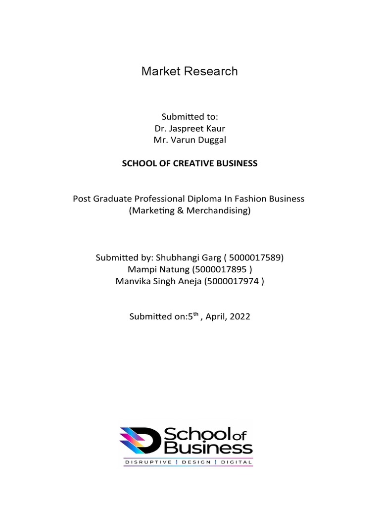 Market Research | PDF | Sampling (Statistics) | Intelligence Analysis