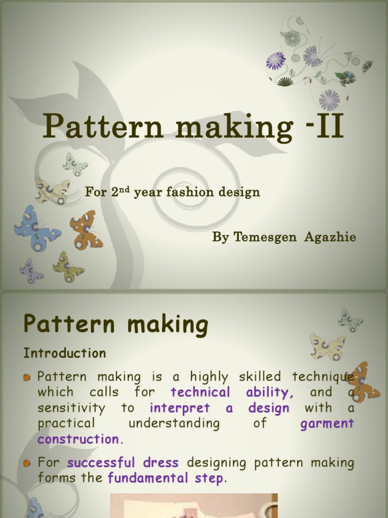 Pattern Making Class One 1 Pdf Dress Clothing 7151