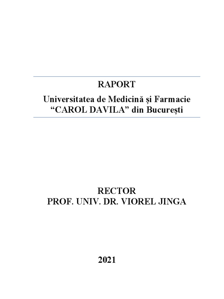 Raport RECTOR 2020 | PDF