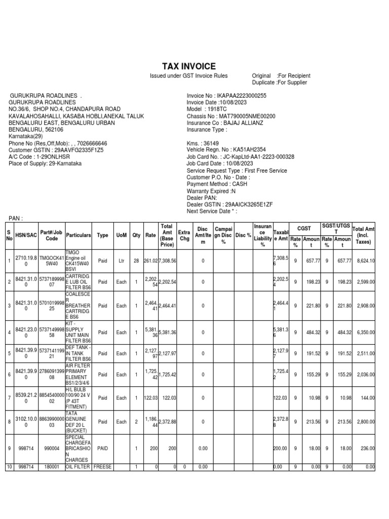 Consolidated Invoice 2346 | PDF | Invoice | Economies