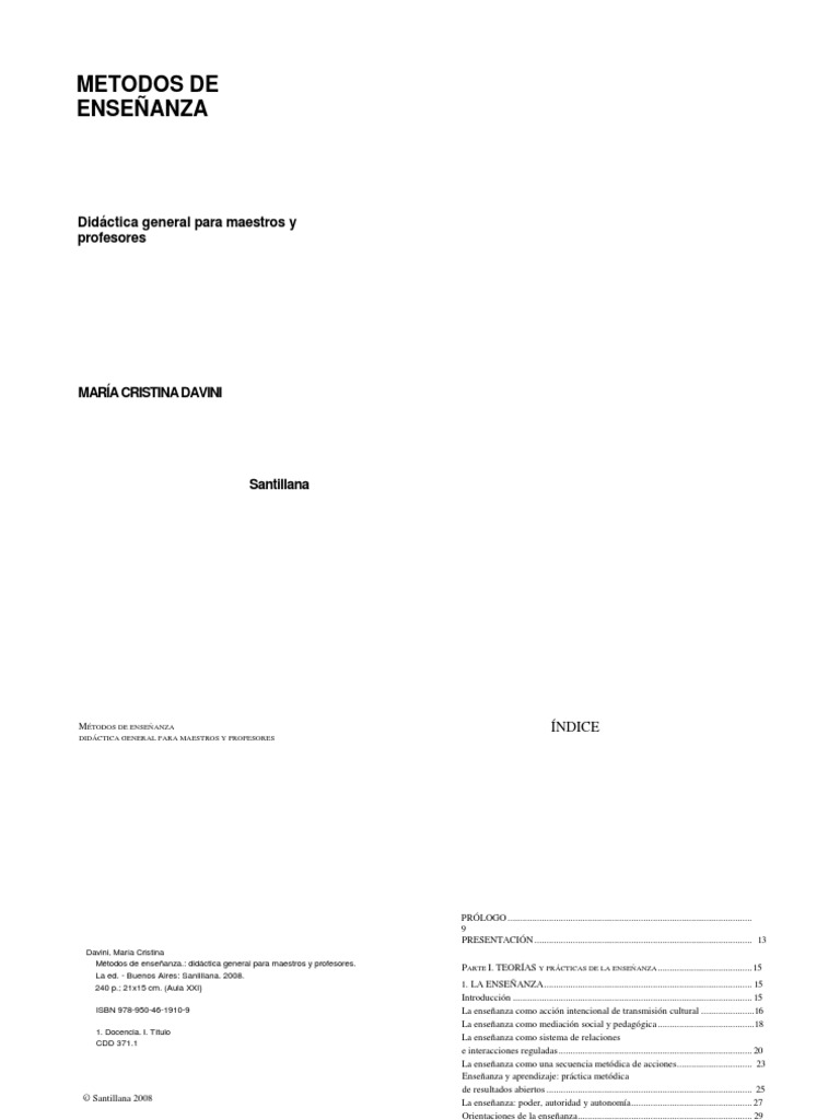 Davini Cap 11 | PDF | Evaluación | Enseñando