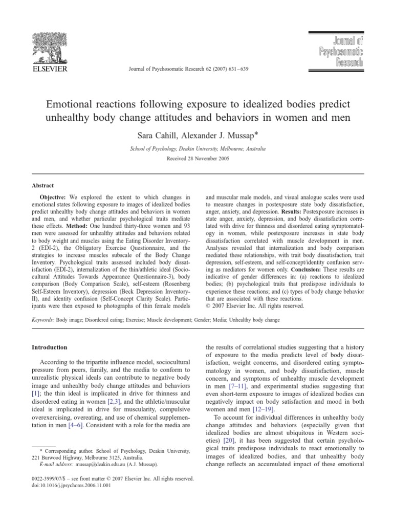 Cahill, Mussap - 2007 - Emotional Reactions Following Exposure To ...
