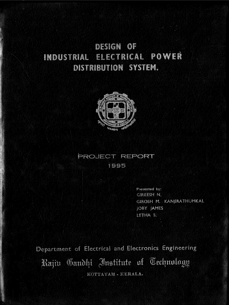 Design of Industrial Electrical Power Distribution System | PDF