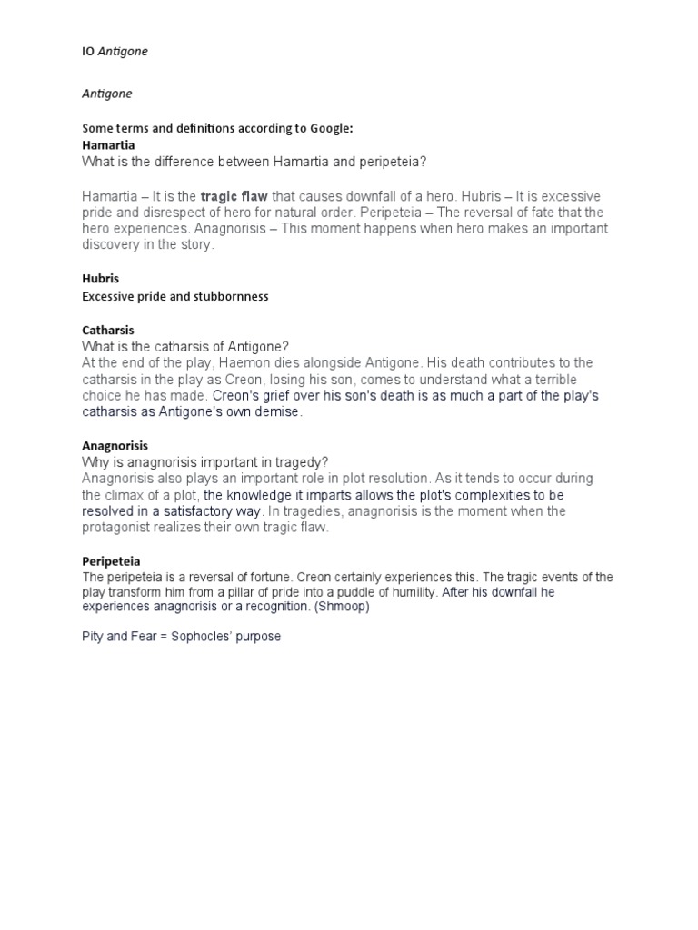 Antigone Lit Terms | PDF