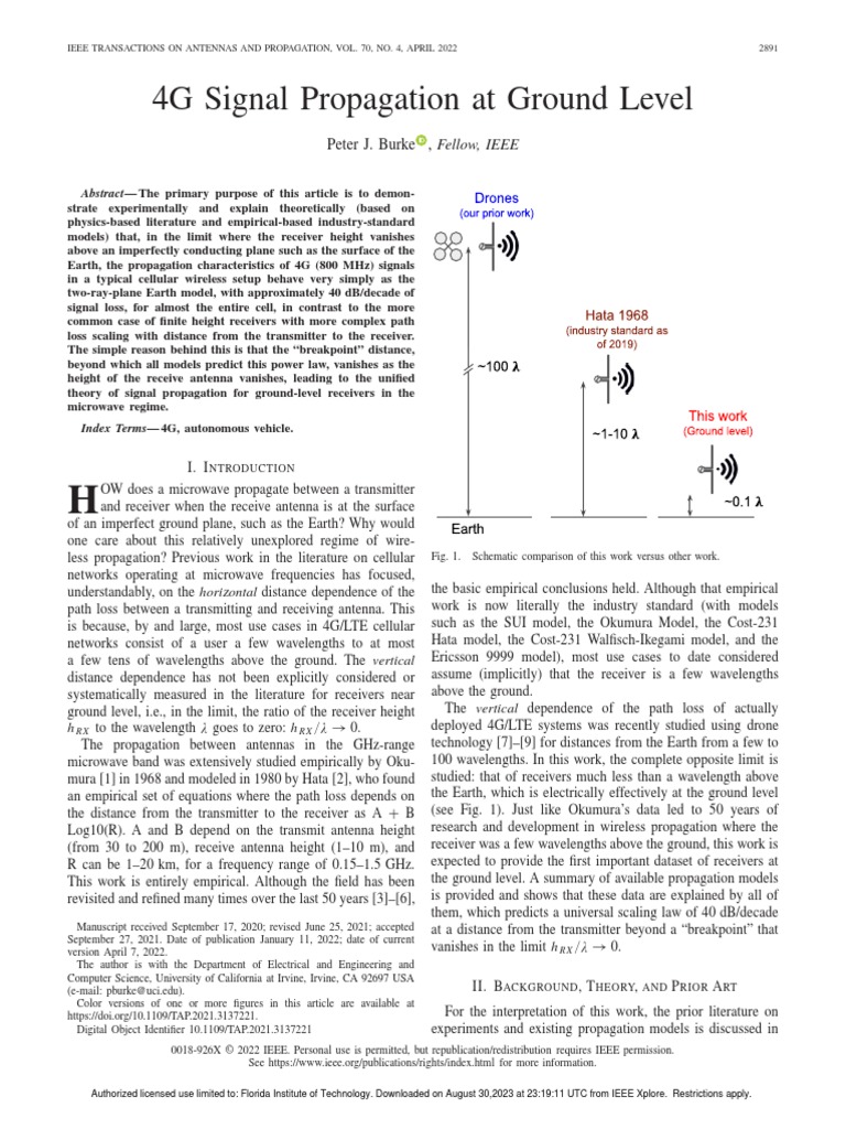 4G Signal Propagation at Ground Level | PDF | Radio Propagation ...