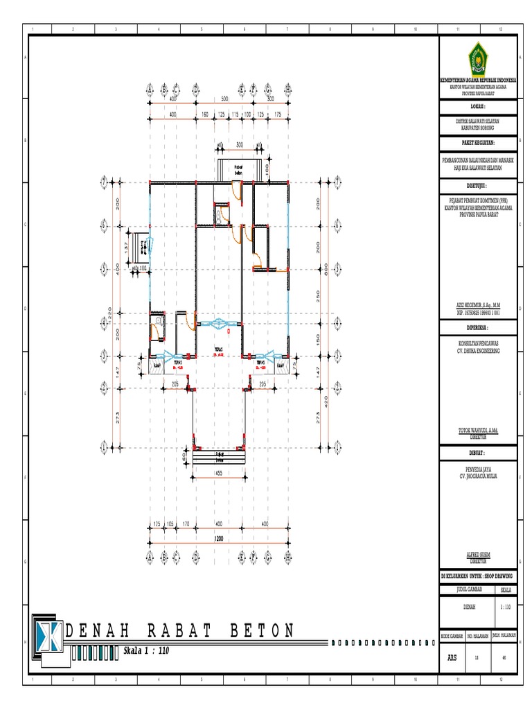 Denah Rabat Beton KUA Salawati | PDF