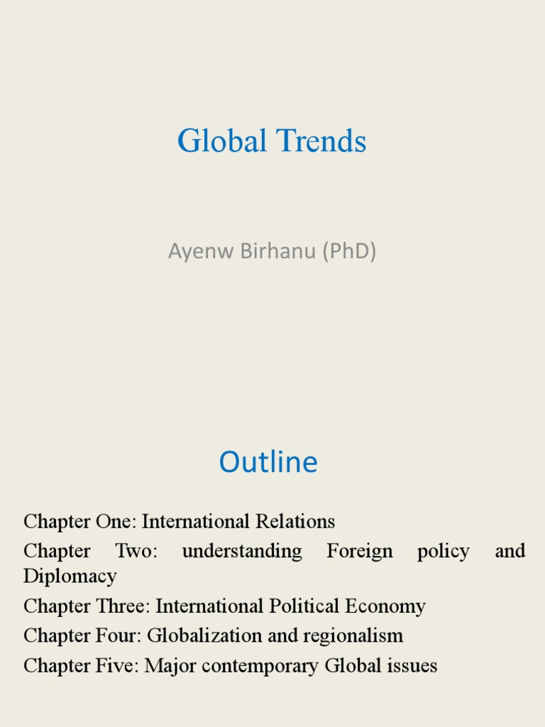 Global Trend Chapter 1 | PDF | International Relations | State (Polity)