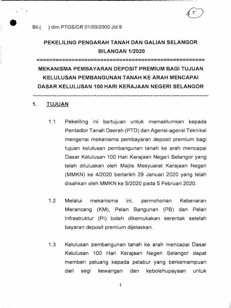 Dasar 100 Hari Serentak KM Infra BP Pekeliling - Pengarah - Bil - 1 ...