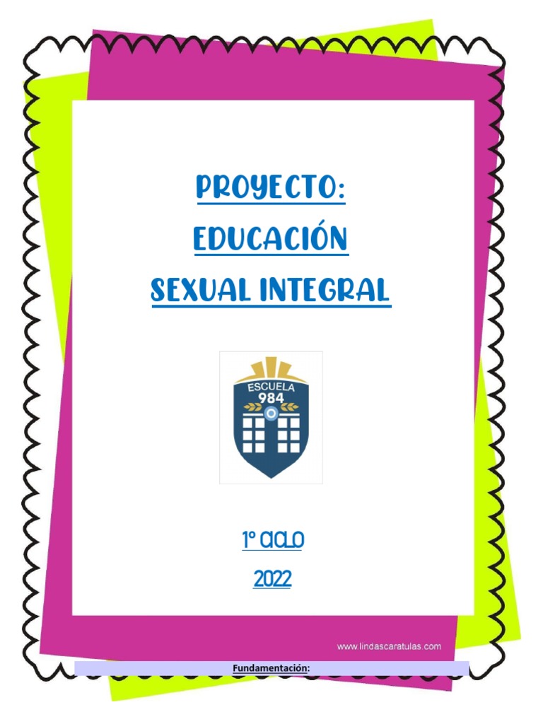 Proyecto Educación Sexual Integral | PDF