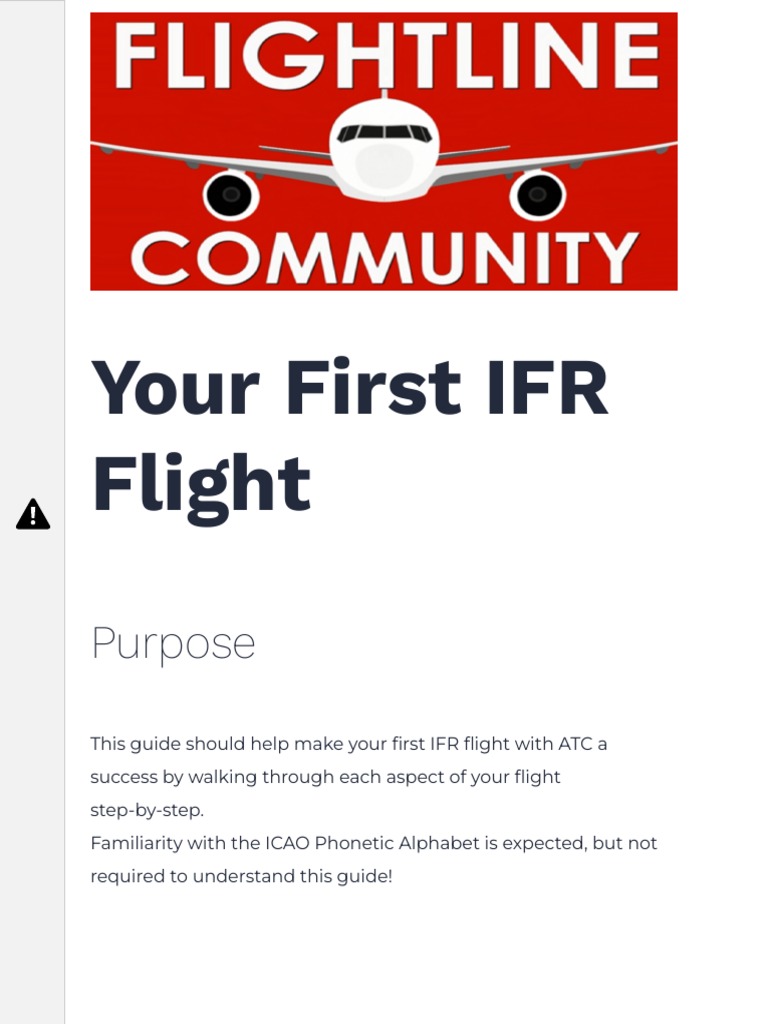 OFC - Your First IFR Flight Flightline - Roblox | PDF | Air Traffic ...