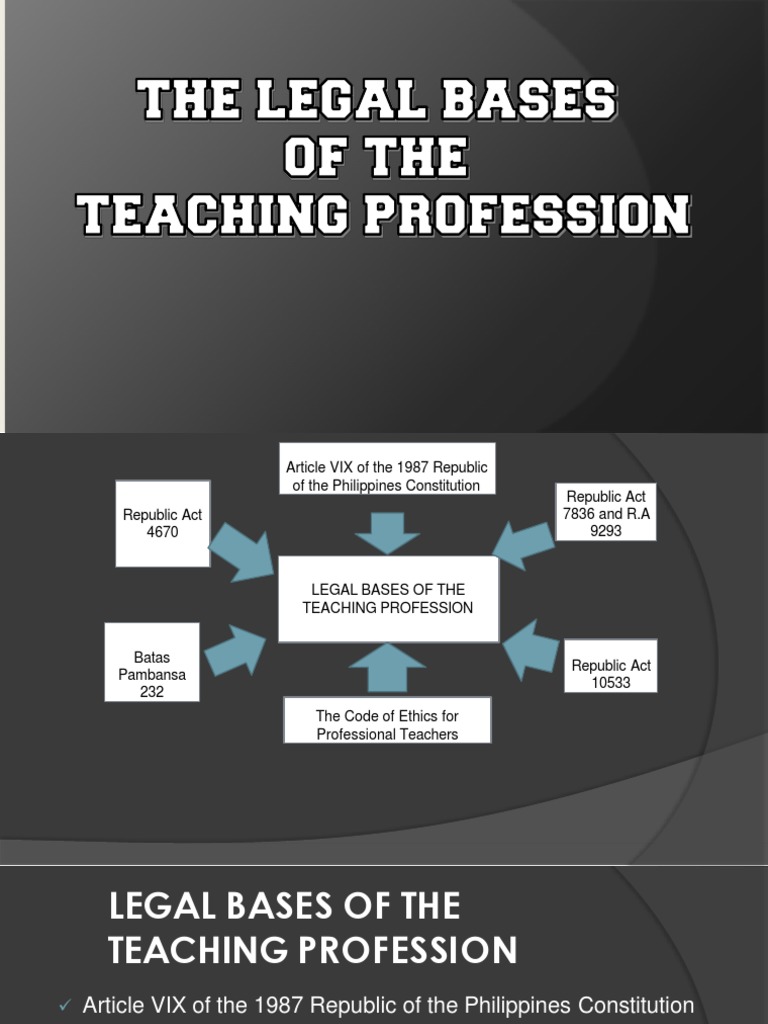 Legal Bases of Teaching Profession | PDF | Cost Of Living | Teachers