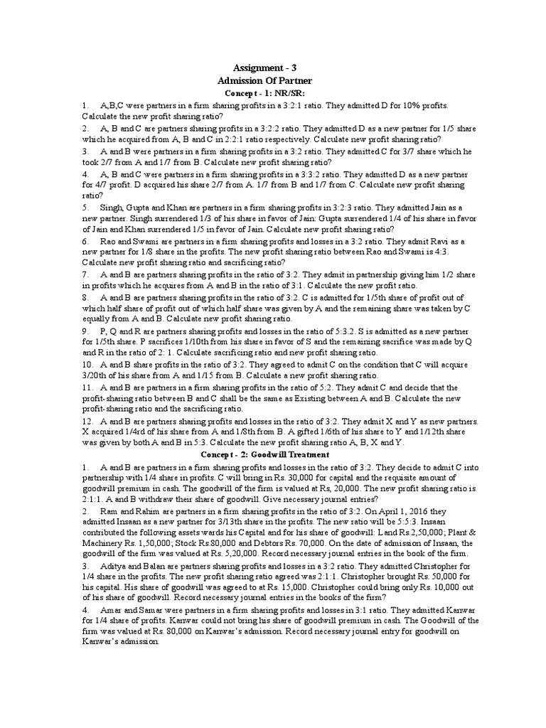 Assignment 3 Admission | PDF | Balance Sheet | Goodwill (Accounting)