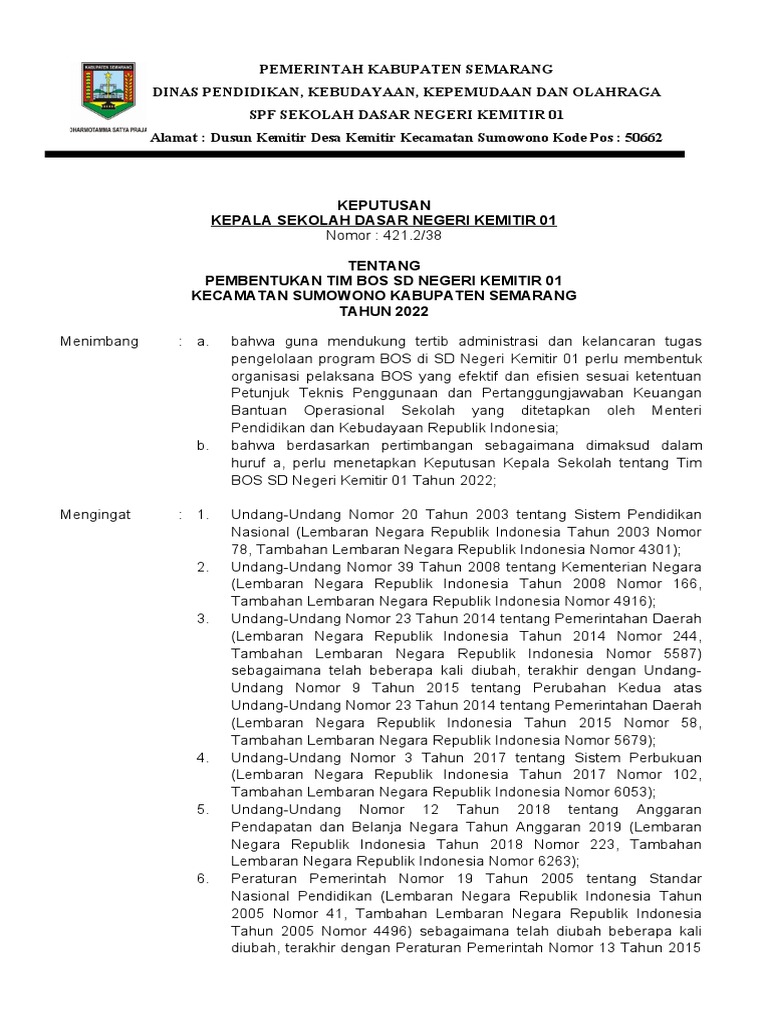 SK TIM Bos 2022 | PDF