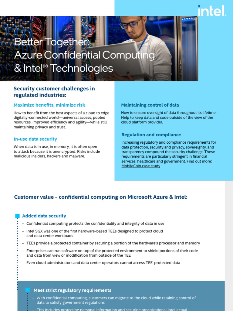 Azure Confidential Computing Technologies Guide | PDF
