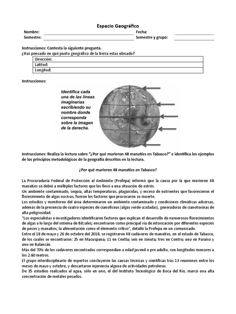 Actividad Espacio Geografico | PDF | Entorno natural | Ciencias de la ...