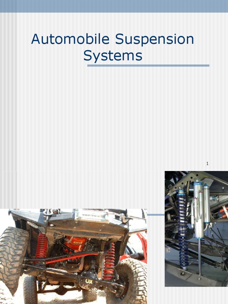 Suspension Systems | Download Free PDF | Axle | Steering