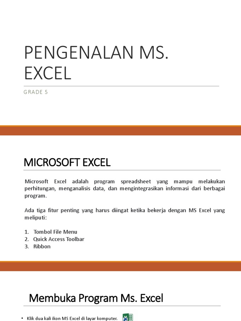 Pengenalan Ms. Excel | PDF