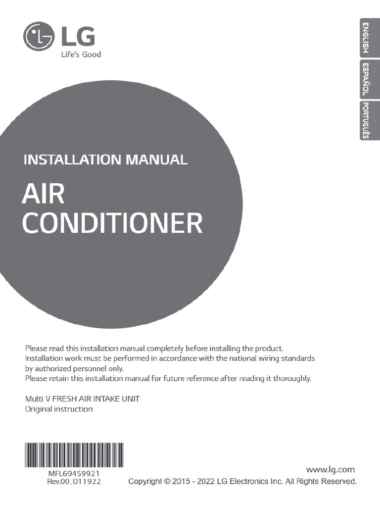 LG ARNU76GB8Z4 Installation Manual - Manualzz | PDF