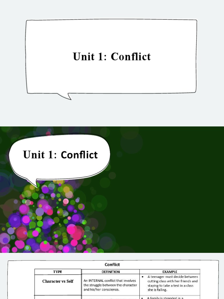 Unit 1 Conflict | PDF