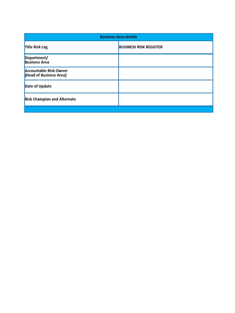 Copy of Copy of Revised RISK REGISTER TEMPLATE Version 1.6 | PDF | Risk ...