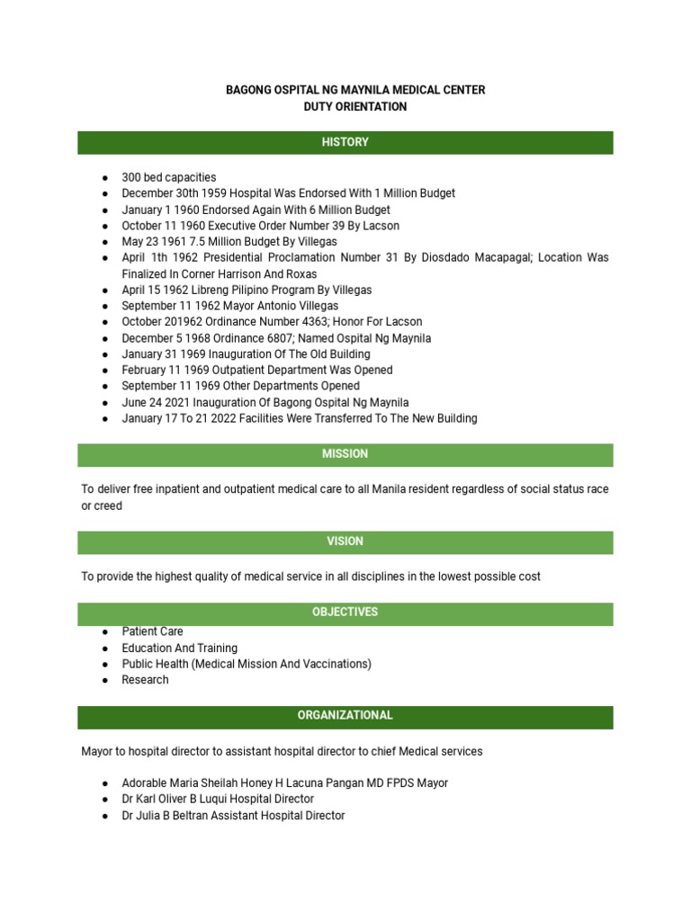 Bagong Ospital NG Maynila Medical Center | PDF | Nursing | Patient Bagong Ospital NG Maynila Medical Center | PDF | Nursing | Patient
