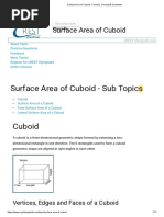 Surface Area of Cube - Formula, TSA of Cube, LSA (CSA) of Cube | PDF ...