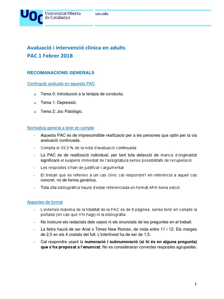 Pac1 Adults Enunciat | PDF