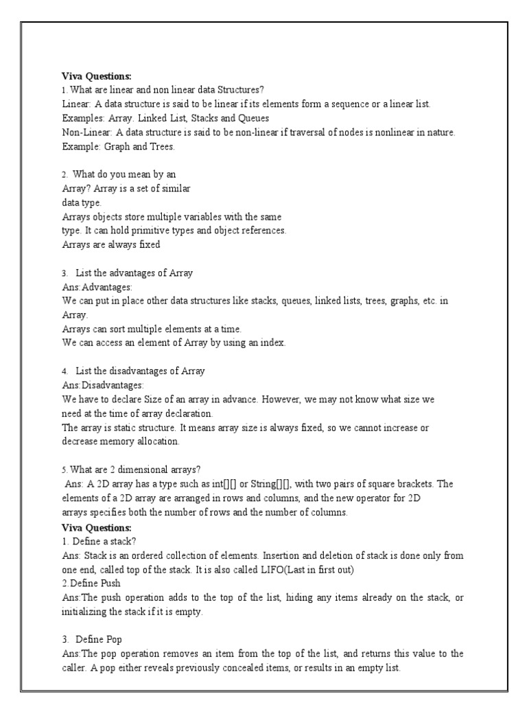 Viva Questions | PDF | Data Management | Computer Science