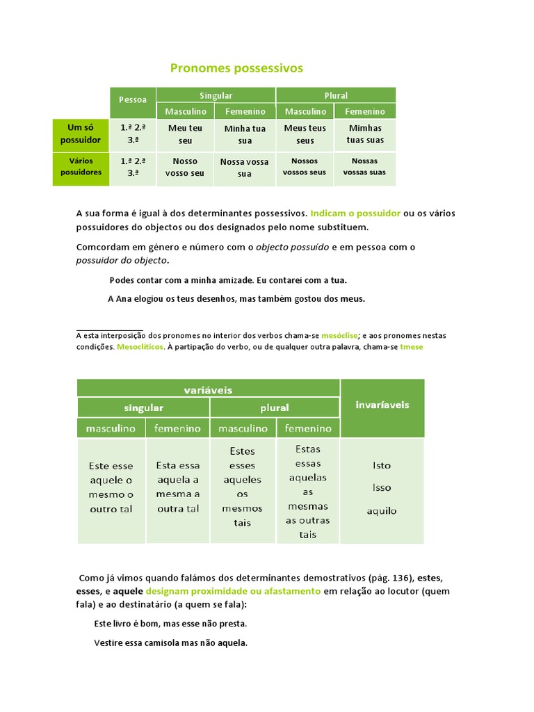 Pronomes | PDF