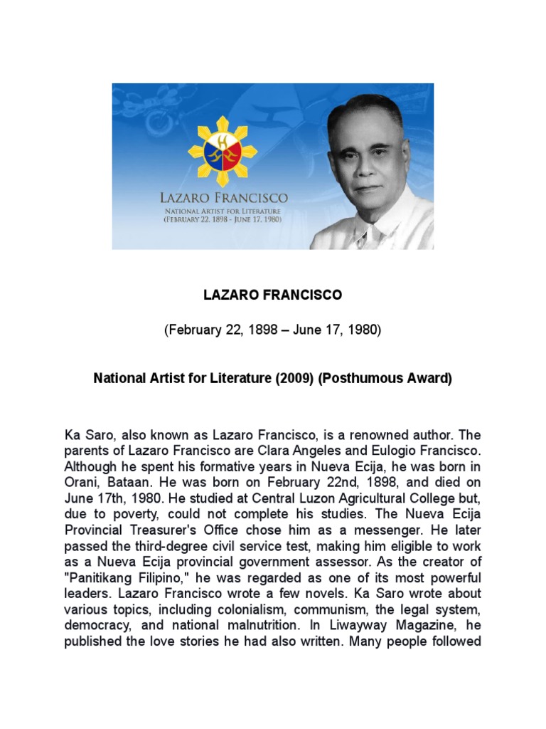 Lazaro Francisco Contemporary | PDF | Philippines