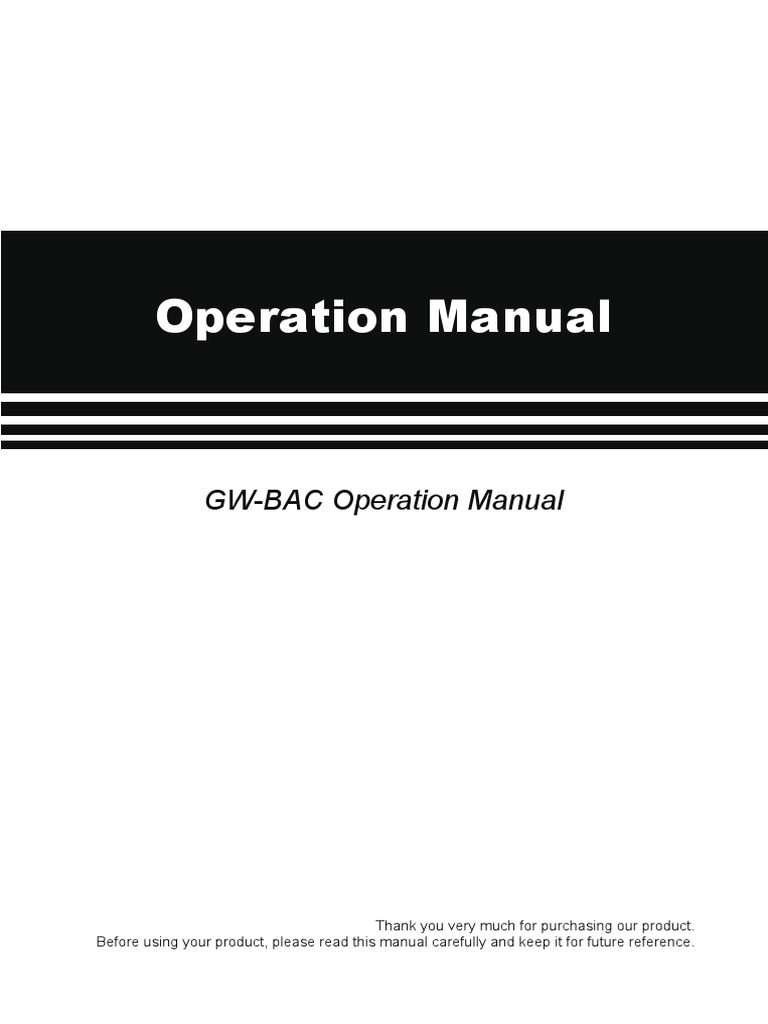 GW-BAC User Manual | PDF | Computer Network | Temperature