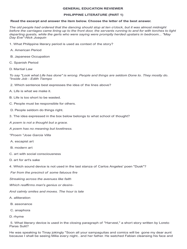 General Education Reviewer | PDF