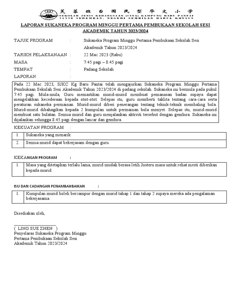 Laporan Program Ceramah Minda Sihat Emosi Terjaga Kehidupan Sejahtera | PDF