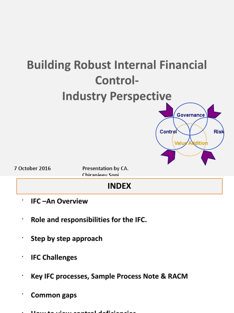 ICAI PPT Buiding Robust IFC Industry Perspective | PDF | Internal ...