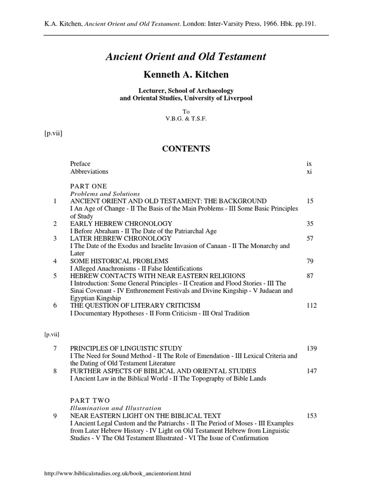 Ancient-Orient-and-Old-Testament-Kenneth-Kitchen | PDF | Bible | Old ...