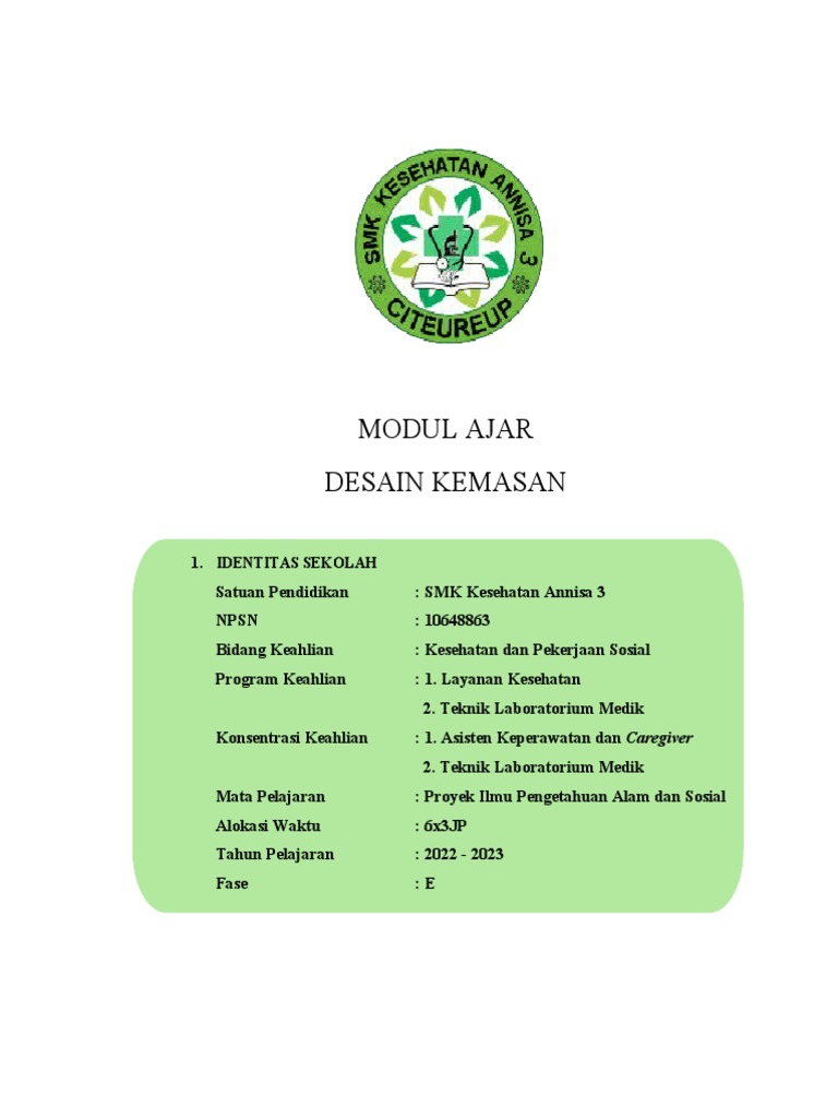 Contoh Modul Ajar | PDF
