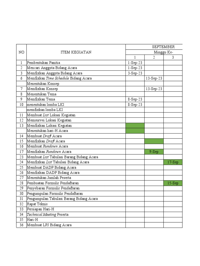Time Schedule Bidang Acara (2) (1) | PDF